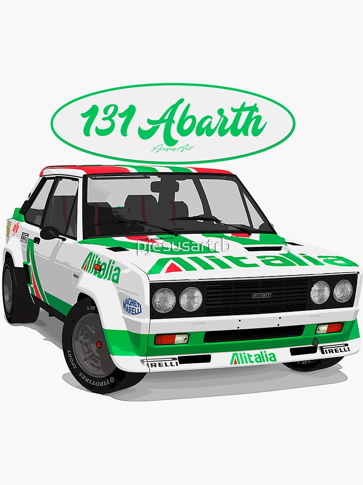 "Fiat 131 Abarth Alitalia" Sticker by pjesusartrb | Redbubble