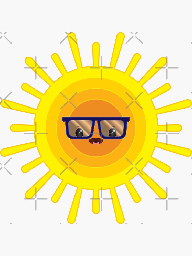 "Happy Summer Sun" Sticker for Sale by Figuros | Redbubble
