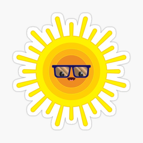 "Happy Summer Sun" Sticker for Sale by Figuros | Redbubble