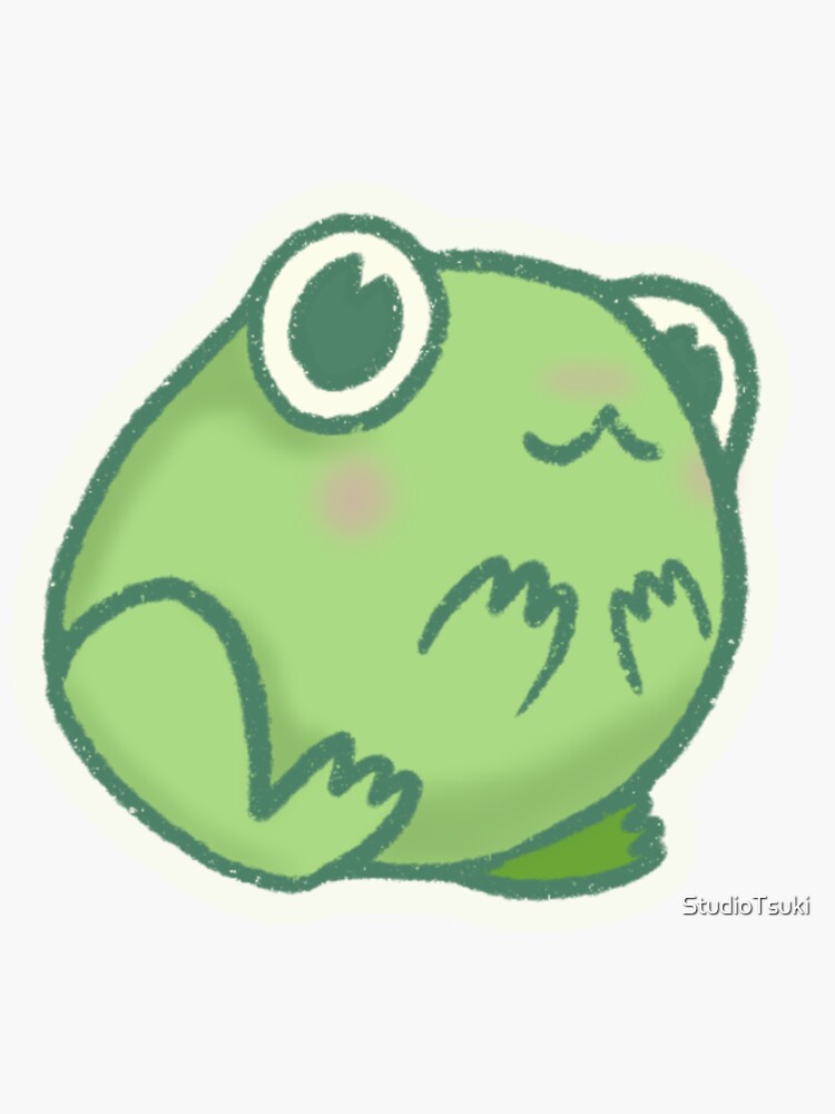 "Shy Little Frog" Sticker for Sale by StudioTsuki | Redbubble