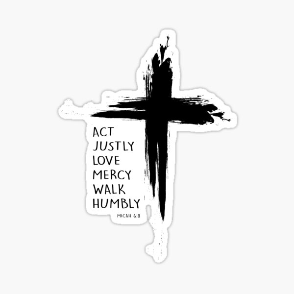 "Micah 6:8" Sticker for Sale by emmahulet | Redbubble