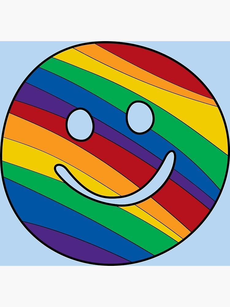 "Rainbow Smiley Face" Canvas Print by amyvanmeter | Redbubble