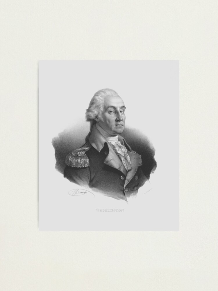 Lámina fotográfica «Retrato del General George Washington - Nicolas ...