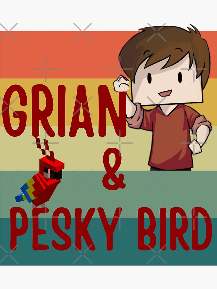 "Grian & Pesky bird" Sticker for Sale by yeppashop | Redbubble