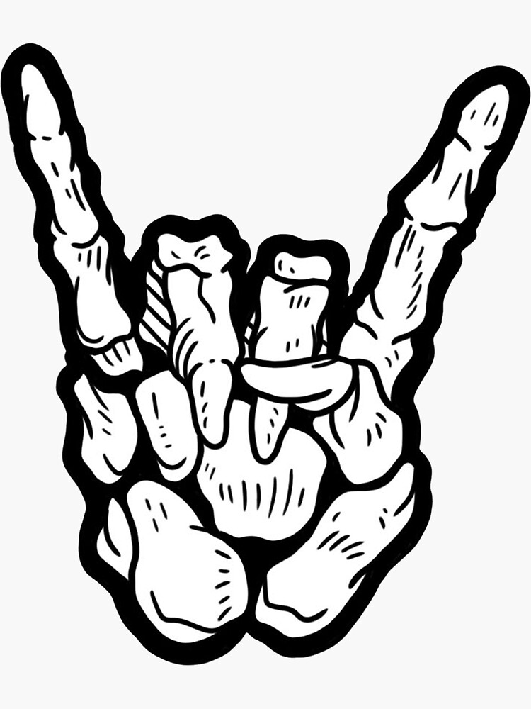 "bone hand sticker" Sticker by SpendloveArt | Redbubble