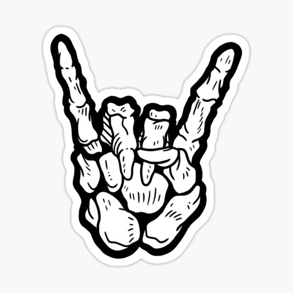 "bone hand sticker" Sticker by SpendloveArt | Redbubble