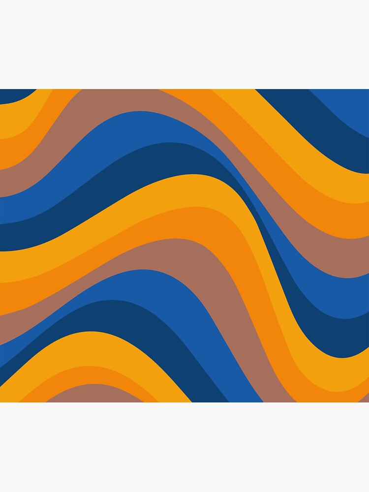 "Awesome Curvy Verve Colors Waves" Sticker for Sale by MedIssam | Redbubble