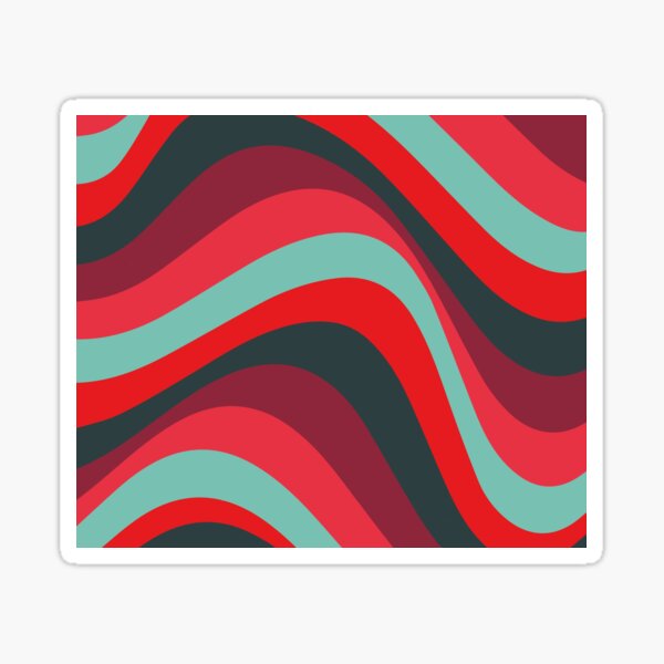 "Awesome Curvy Verve Colors Waves" Sticker for Sale by MedIssam | Redbubble