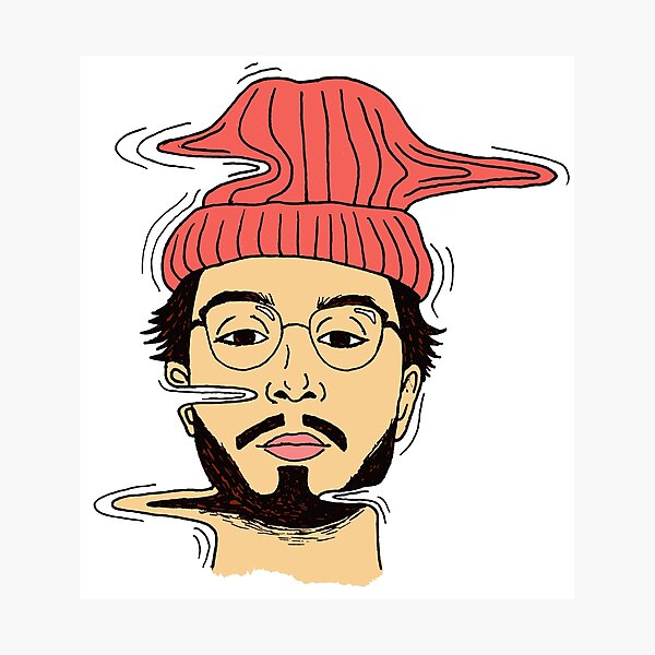 "Bbno$ Warped Head Illustration" Photographic Print for Sale by oddwall ...