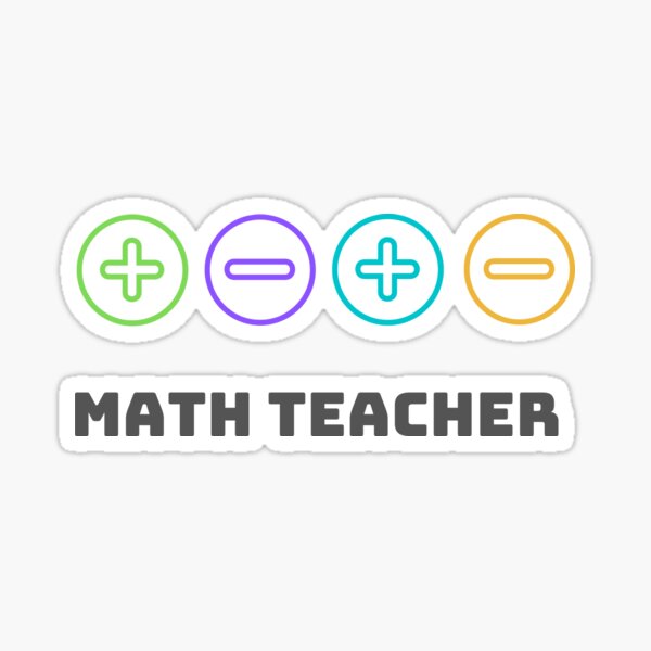 "Math Teacher" Sticker for Sale by GulQari | Redbubble