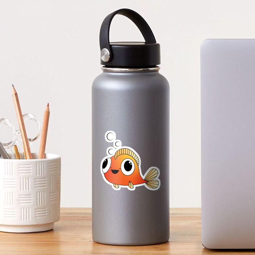 "Cute and Derpy Goldfish" Sticker for Sale by ACreativeFish | Redbubble