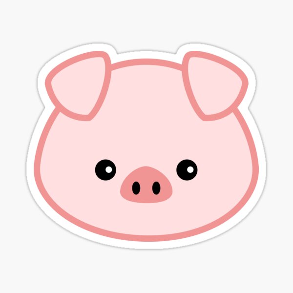 "Cute Pig - Pets!" Sticker by m4c-re-invent | Redbubble