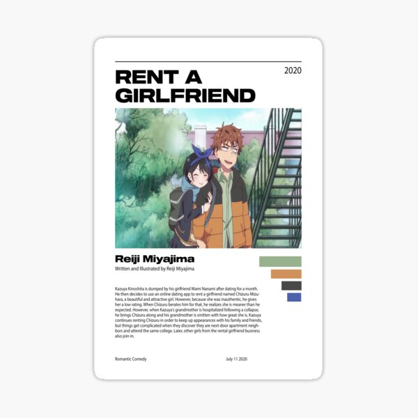 "Rent A Girlfriend Minimalist Poster" Sticker for Sale by CarlosAvila ...