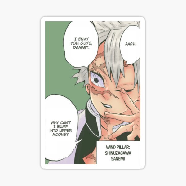 "Sanemi colored panel #2" Sticker for Sale by chikii | Redbubble