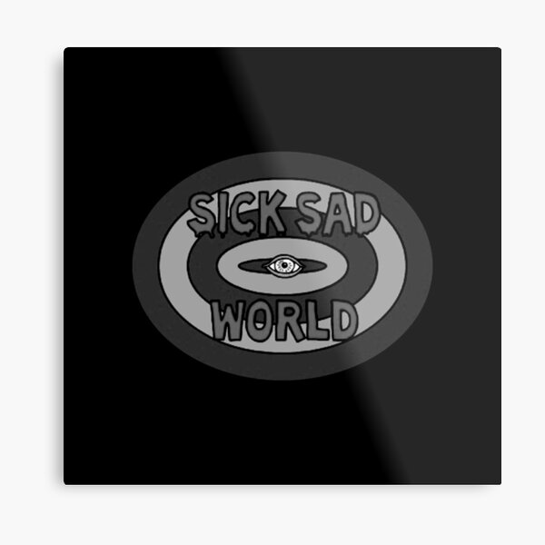 "Black and White Sick Sad World Daria Logo" Metal Print for Sale by ...