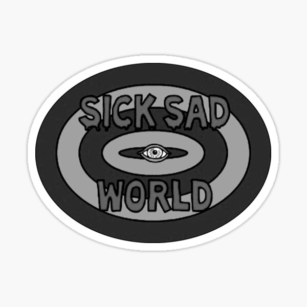 "Black and White Sick Sad World Daria Logo" Sticker for Sale by ...