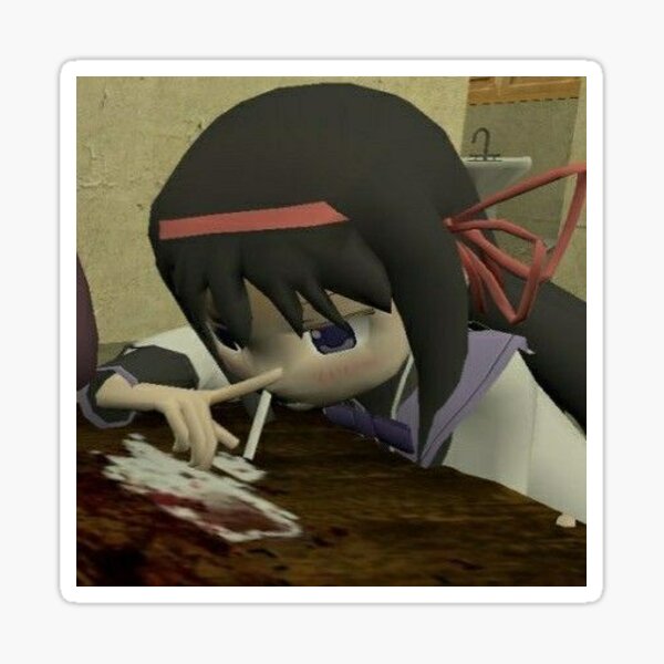 "anime school girl snorting sugar" Sticker for Sale by melkhead | Redbubble