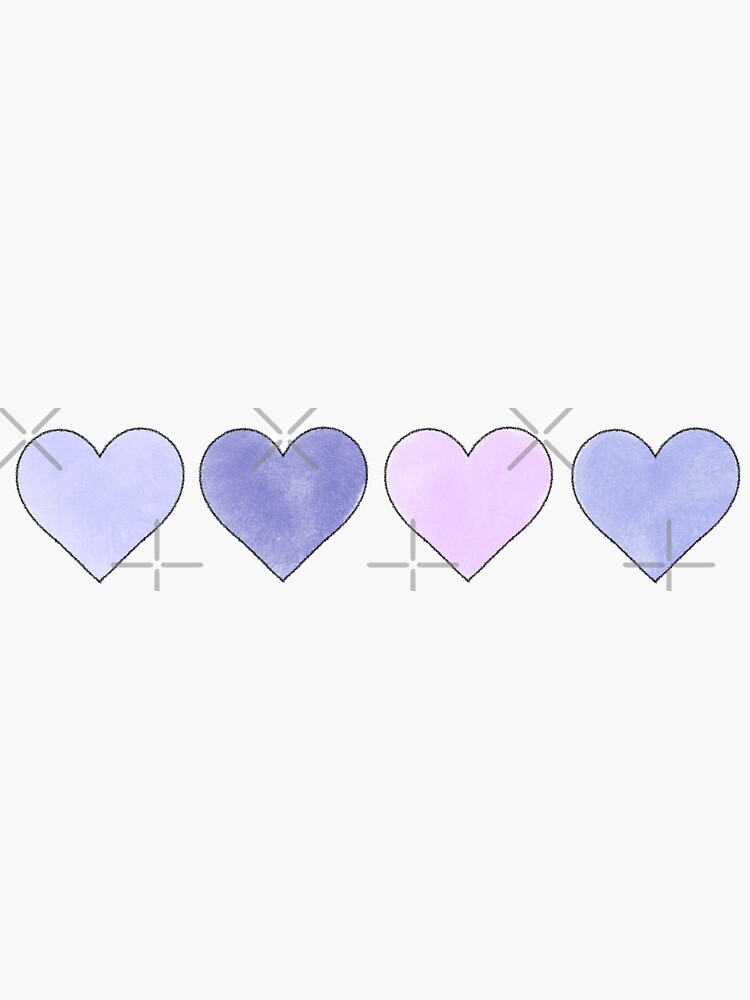 "Periwinkle Hearts" Sticker for Sale by stickersbylaurt | Redbubble