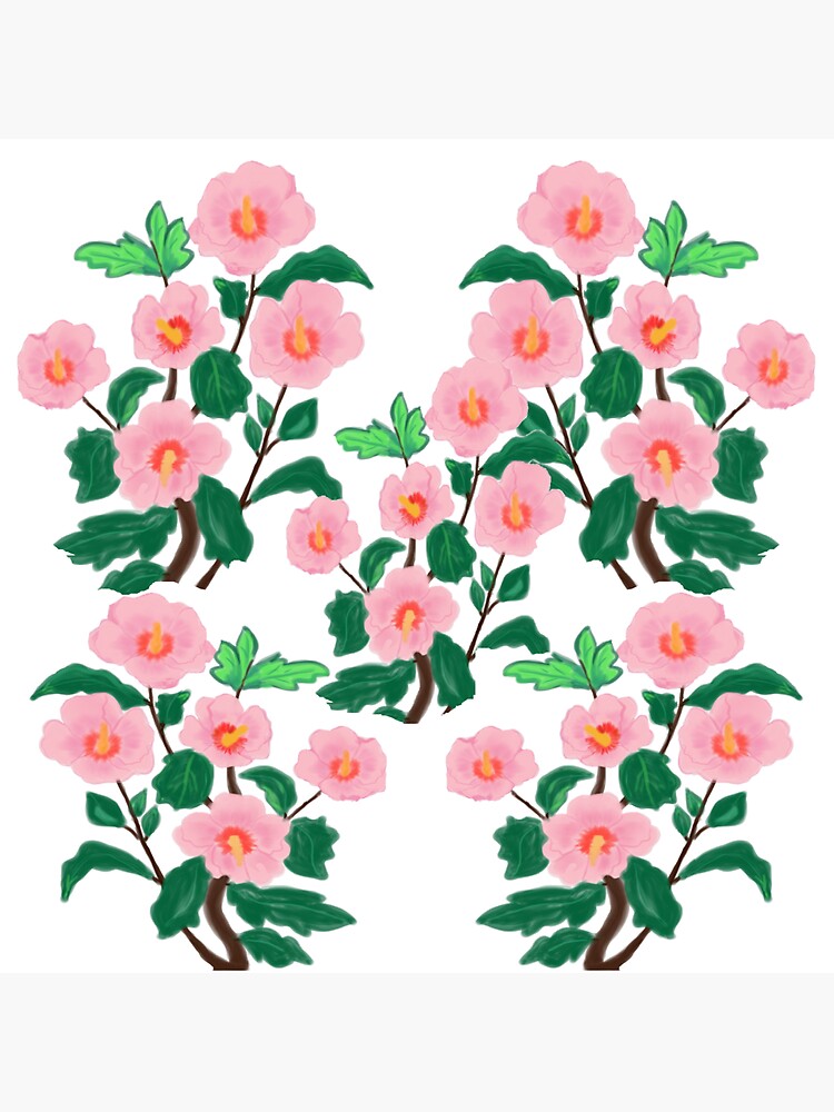"Rose of Sharon" Sticker by HappinessGarden | Redbubble