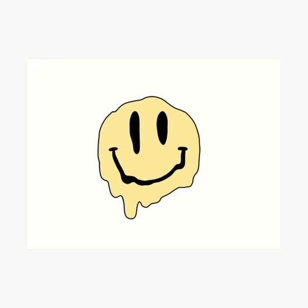 "Droopy Smiley Face Sticker" Art Print for Sale by fifi416blue7 | Redbubble