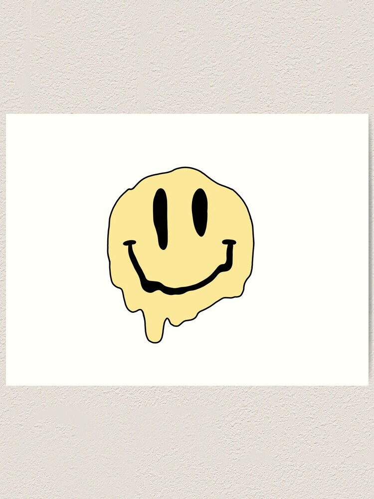 "Droopy Smiley Face Sticker" Art Print for Sale by fifi416blue7 | Redbubble