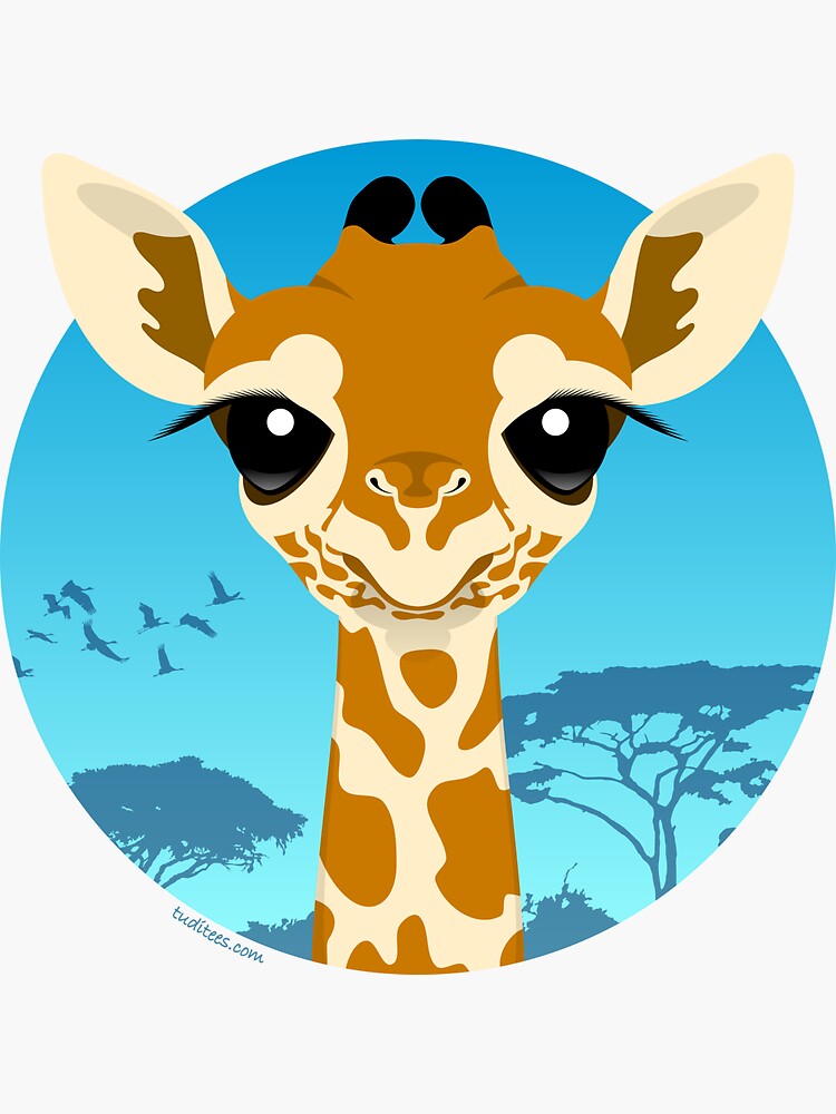 "Baby Giraffe" Sticker for Sale by tudi | Redbubble