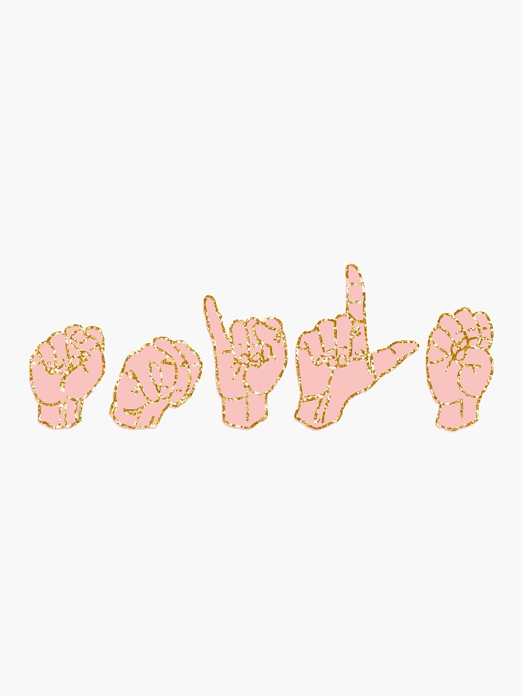 "SMILE sign language " Sticker for Sale by faithsshop | Redbubble