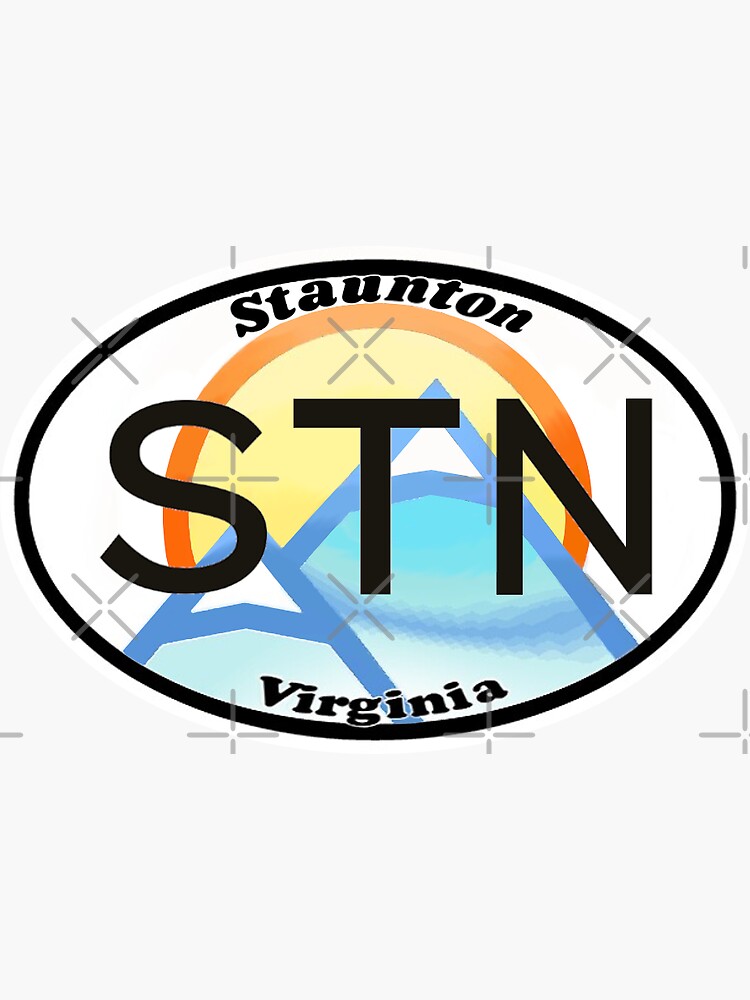 "Staunton Virginia Sticker Decal Bumper Sticker Laptop Sticker" Sticker ...