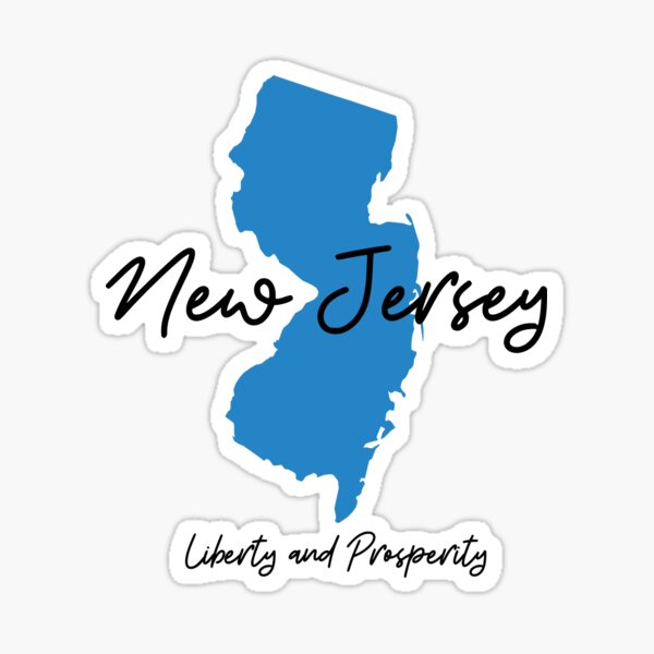 "New Jersey State Motto Liberty and Prosperity " Sticker for Sale by ...
