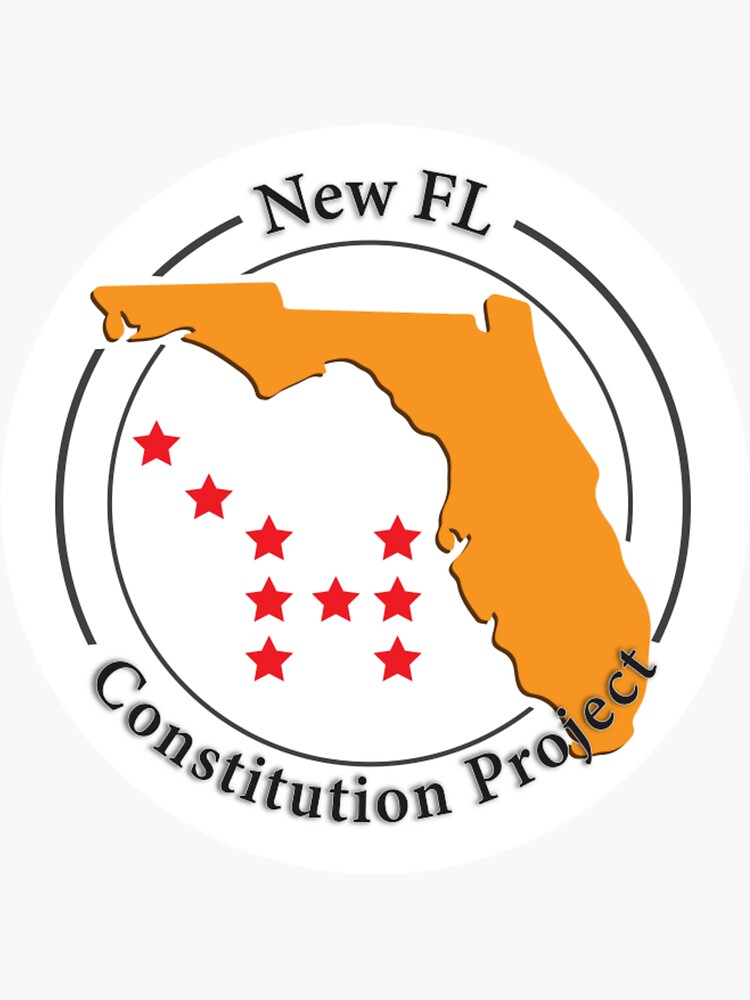 "New FL Constitution Project Logo" Sticker by Florida1838 | Redbubble