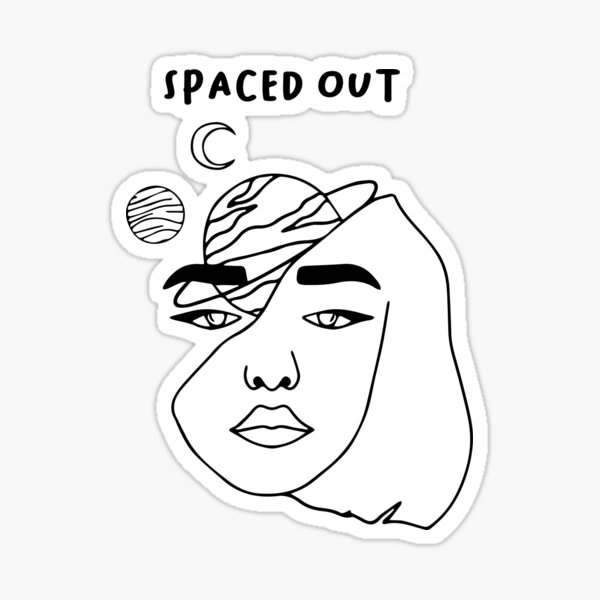 "Spaced out silhouette" Sticker for Sale by CHVRDesing | Redbubble