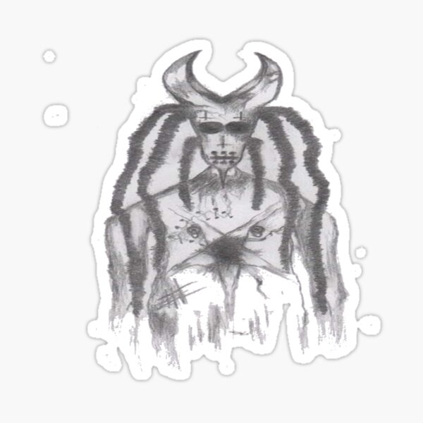 "Dreaded demon dude" Sticker for Sale by SetHorus | Redbubble