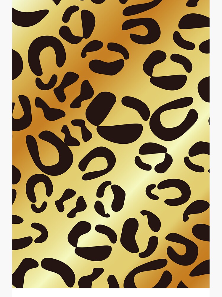 "Brown And Gold Cheetah Print Pattern" Sticker for Sale by benaojano ...
