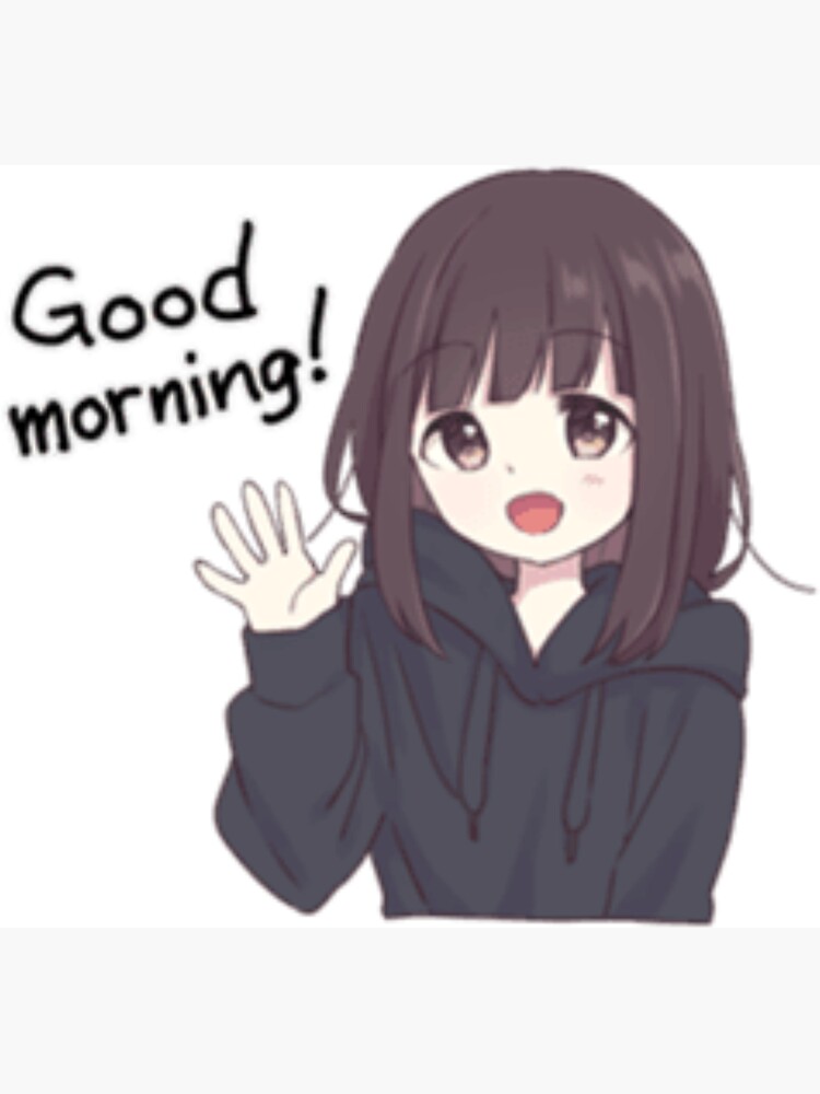 "Good morning cute anime girl " Magnet for Sale by Kkona | Redbubble