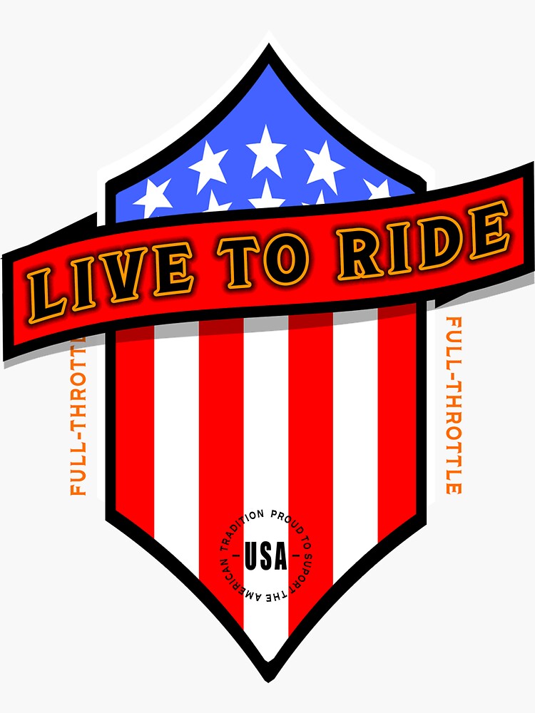 "Ride It Full-Throttle" Sticker by Unfamousdesigns | Redbubble
