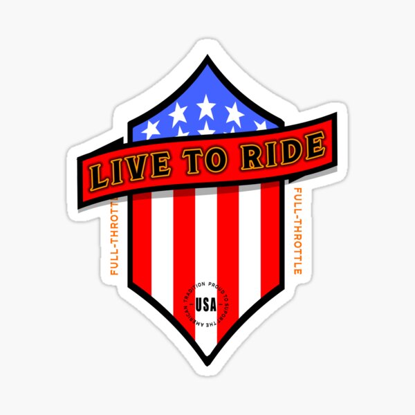 "Ride It Full-Throttle" Sticker by Unfamousdesigns | Redbubble