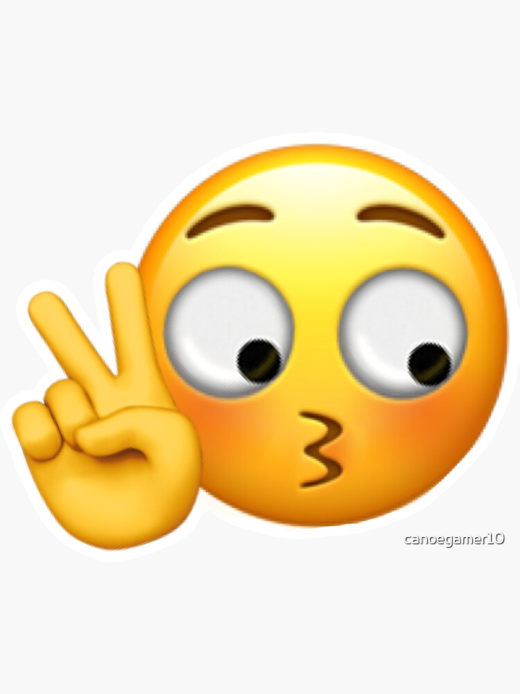 "Embarrassed Emoji" Sticker for Sale by canoegamer10 | Redbubble