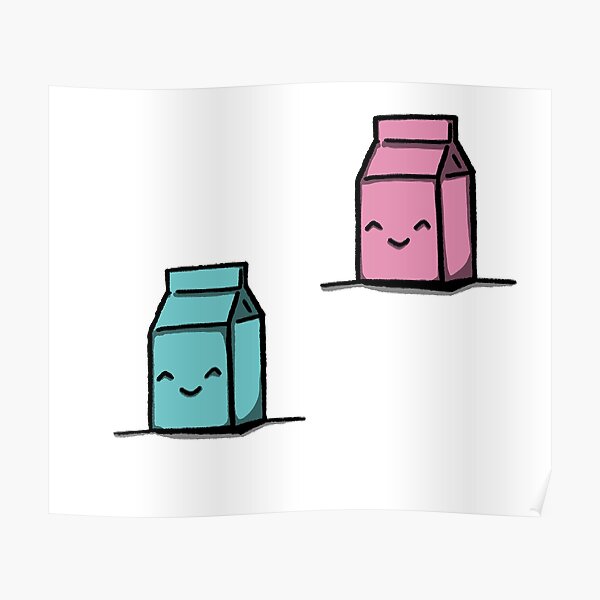 "Milky duo - doodle set 1" Poster for Sale by fairyflow | Redbubble