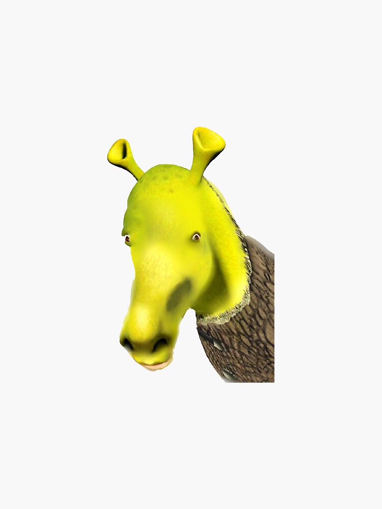 "shrek horse " Sticker for Sale by Fruityski | Redbubble