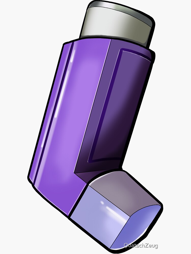 "Purple Inhaler" Sticker for Sale by QuatschZeug | Redbubble