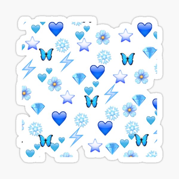 "Blue aesthetic designs stickers" Sticker by iqraaaa | Redbubble