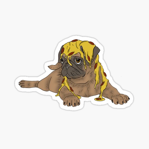 "Pizza Pup" Sticker by lins-day13 | Redbubble