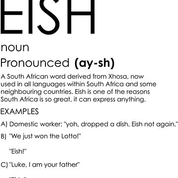 "South African Eish" Pillow for Sale by Ross Kincaid | Redbubble