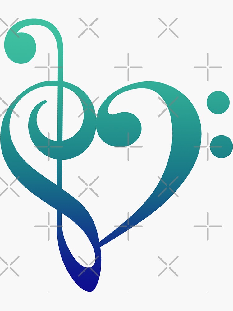 "Love Music (Cool Colors)" Sticker for Sale by Mirisha | Redbubble