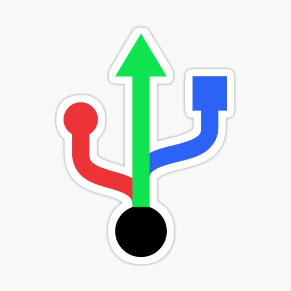 "USB Electrical Technology Symbol" Sticker for Sale by onHeart | Redbubble