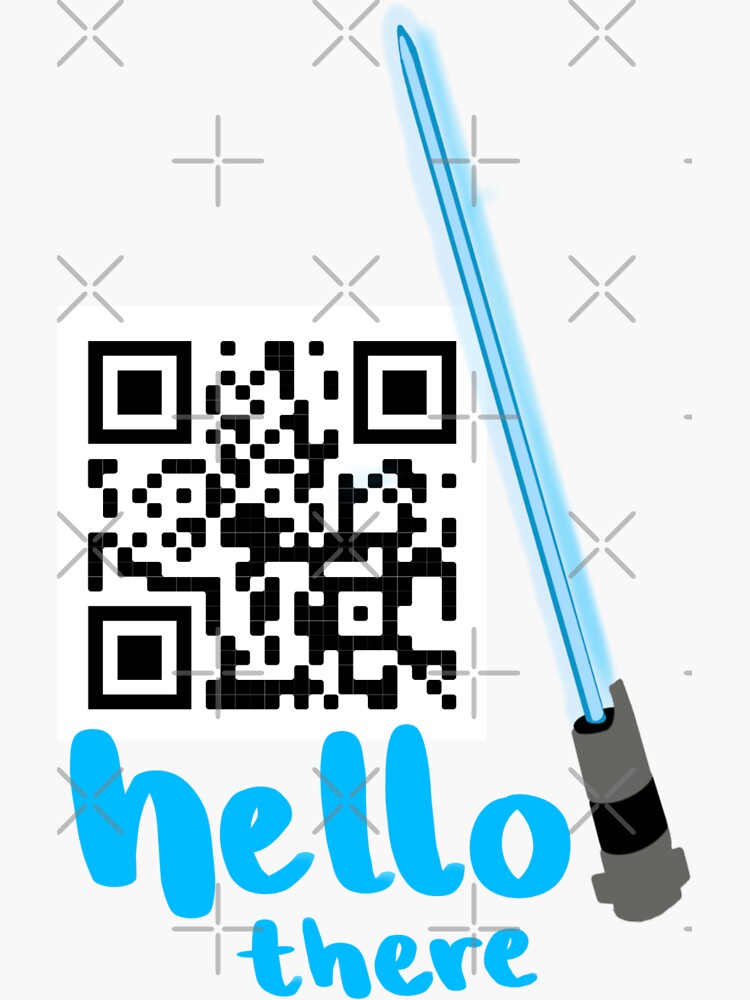 "Hello There QR code" Sticker by wildflowervinyl | Redbubble