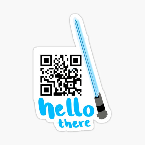 "Hello There QR code" Sticker by wildflowervinyl | Redbubble