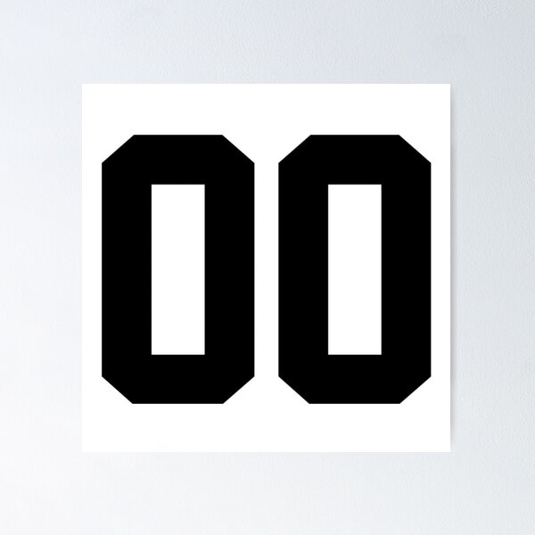 "jersey number 00" Poster for Sale by Jnwodo | Redbubble