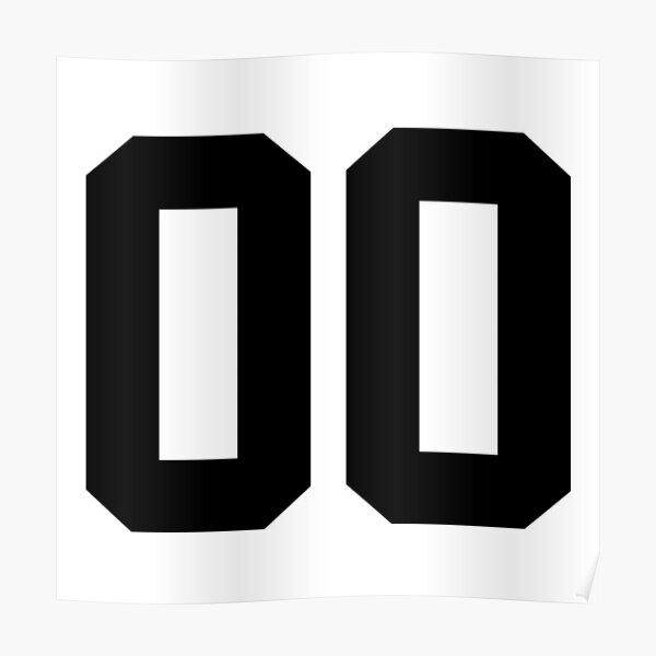 "jersey number 00" Poster by Jnwodo | Redbubble