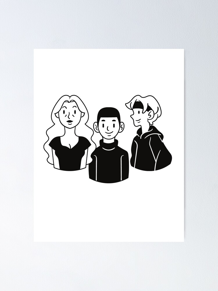 "3 characters" Poster for Sale by SANGGOOJEON | Redbubble